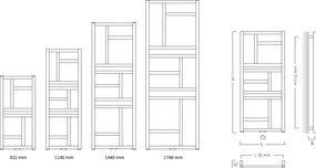 Hopa Mondrian koupelnový radiátor 400 x 1440 mm středové připojení barva zlatá RADMON401184SP Koupelny Bernold