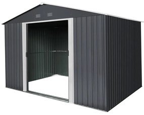 Riwall PRO RMSA 8x10 Anthracite zahradní domek kovový 3 x 2,4 m se sedlovou střechou antracit