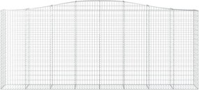 Klenuté gabionové koše 3 ks 400x50x160/180cm pozinkované železo 3145996