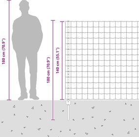 Euro plot s pilotem 10 x 1,4 m Pozinkovaná ocel Stříbrná 3336181