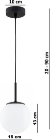 Brilagi - Lustr na lanku MILO 1xE27/60W/230V černá