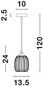 Retro lustr Vario 13.5 zlaté