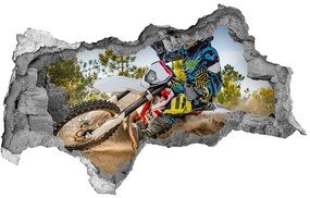 Wallmuralia Samolepící nálepka beton Motocross 95x73 cm