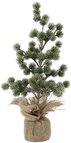 Zelený ojíněný vánoční cedrový stromek v jutě Fleur Cedar Tree - 44 cm