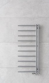 PMH Apollo L koupelnový radiátor 500 x 1140 mm metalická stříbrná lesk AP1MS-L