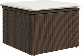 9dílná zahradní sedací souprava s poduškami hnědá polyratan 3326854
