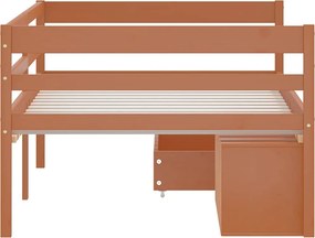 Rám postele se zásuvkami medově hnědé borovice 90 x 200 cm 322058