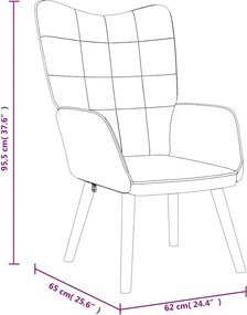 Relaxační křeslo krémové textil 327921