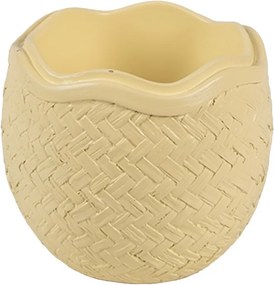 Dekorace šperkovnice králík s mašlí na žlutém vajíčku - 11*10*20 cm