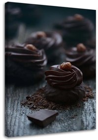 Gario Obraz na plátně Tmavý čokoládový dezert Rozměry: 40 x 60 cm
