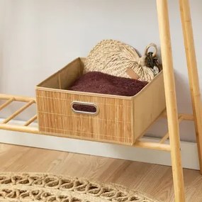 Compactor Anji M přírodní / Úložný košík / bambus / 31 x 31 x 15 cm