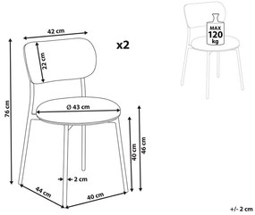 Set 2 ks jídelních židlí Cola (béžová). 1078318