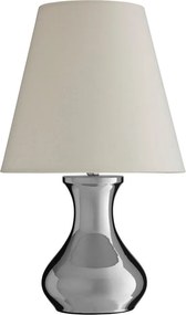 Krémová/ve stříbrné barvě kovová stolní lampa s textilním stínidlem (výška 36 cm) Nell – Premier Housewares