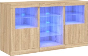 Příborník s LED osvětlením dub sonoma 123 x 37 x 67 cm 3209081