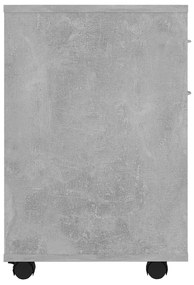 Skříňka na kolečkách betonově šedá 45 x 38 x 54 cm dřevotříska - Default Title