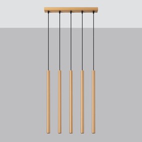 Sollux Lighting Závěsná lampa PASTELO 5L zlatá