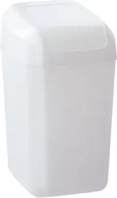 Denox Troya bílá / Odpadkový koš / Houpací víko / 15 l