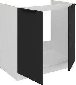 Kuchyňská linka ARIA bc | 270x230 cm | UNI dvířka | bílá/černá