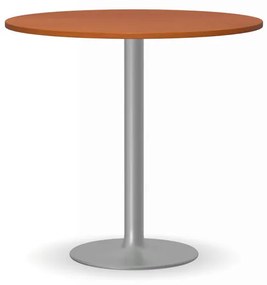 B2B Partner Konferenční stolek FILIP II, průměr 800 mm, šedá podnož, deska třešeň