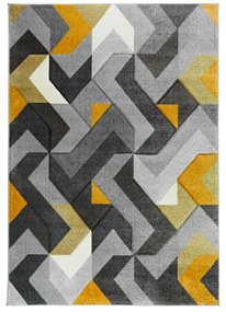 Žlutý/šedý koberec 200x290 cm Aurora – Flair Rugs