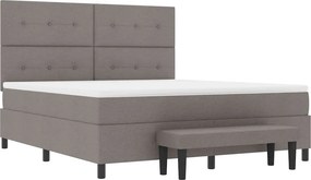 Postel s boxspringem s čelo Taupe 180 x 200 cm textil 3344090