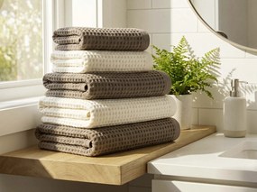 Vaflové ručníky a osušky - hnědá 2 Velikost: ručník 50 x 90