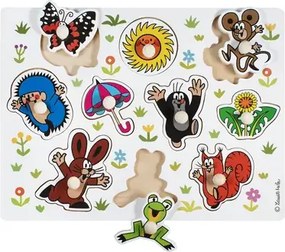 Detoa Dřevěné vkládací puzzle Krteček velké / od 2 let
