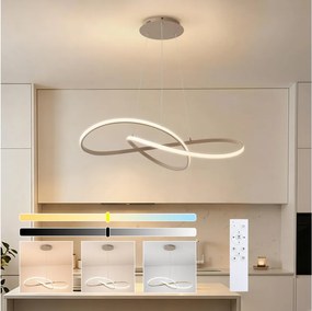 Brilagi - LED Stmívat. lustr na lanku INFINITY LED/80W/230V 80x80 cm béžová + DO