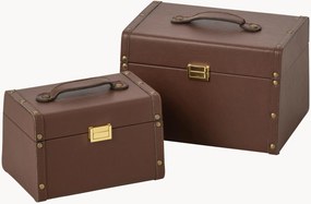Sada úložných boxů z imitace kůže Travel, 2 díly