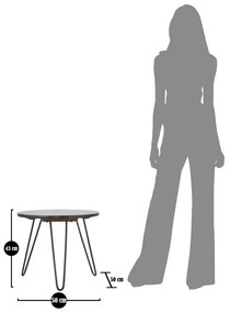 Kulatý konferenční stolek Mauro Ferretti Taran z akáciového dřeva, 50x45 cm