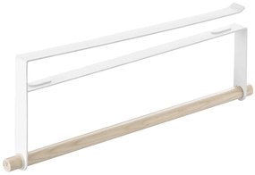 Bílý kovový závěsný držák na roli kuchyňských utěrek Yamazaki Tosca 30 cm