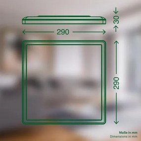 LED svítidlo BRILONER Tava A 29,3x29,3cm 11W stmívatelné CCT bílé 3885016