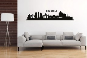 Lepy.cz Samolepka na zeď Brusel Velikost (šířka x výška): l20x25cm, Barevná varianta: Pastelová oranžová