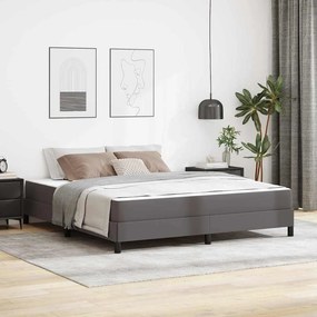 Rám postele s matrací Šedá 180 x 200 cm textil 3398646