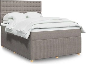 Box spring postel s matrací taupe 140x190 cm textil 3294369