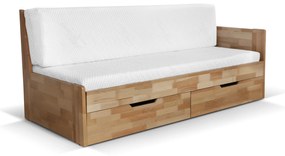 Rozkládací postel Kvadro B Zvolte možnost matrace: S matrací, Zvolte stranu sed. soupravy: Levá strana, Barva dřeva: Kalvados