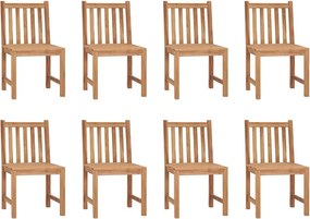 Zahradní židle s poduškami 8 ks masivní teak 3073146