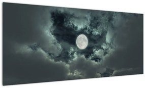 Obraz měsíce a mraků (100x40cm)