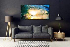 akrylový obraz Vlna Moře Západ Příroda 120x60 cm