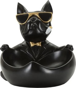 Dekorativní soška Dog Ball černá