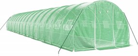 Skleník s ocelovým rámem zelený 48 m² 16 x 3 x 2 m 3188045
