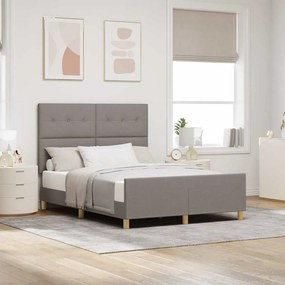 Rám postele s čelo Taupe 160 x 200 cm textil 3344743