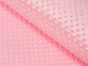 Biante Dětský povlak na polštář Minky 3D puntíky MKP-011 Světle růžový 50 x 70 cm