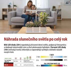 EMOS Bílá LED pěstební lampička 7W stmívatelná Z7904