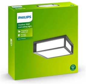 Philips - Venkovní stropní svítidlo SKIES 2xE27/14W/230V IP44 antracit