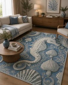 Koberec FD Lida Seahorse modrý