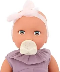 LULLABABY Panenka 35 cm v overalu s čelenkou Lila / od 2 let