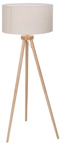 Stojací lampa Wood Beige E27, dřevěná