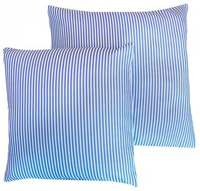 Povlak na polštář Proužek modrý 40x40 cm