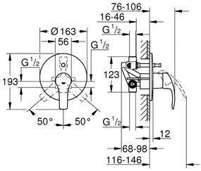 GROHE 33305002 - Vanová baterie DN 15 lesklý chrom